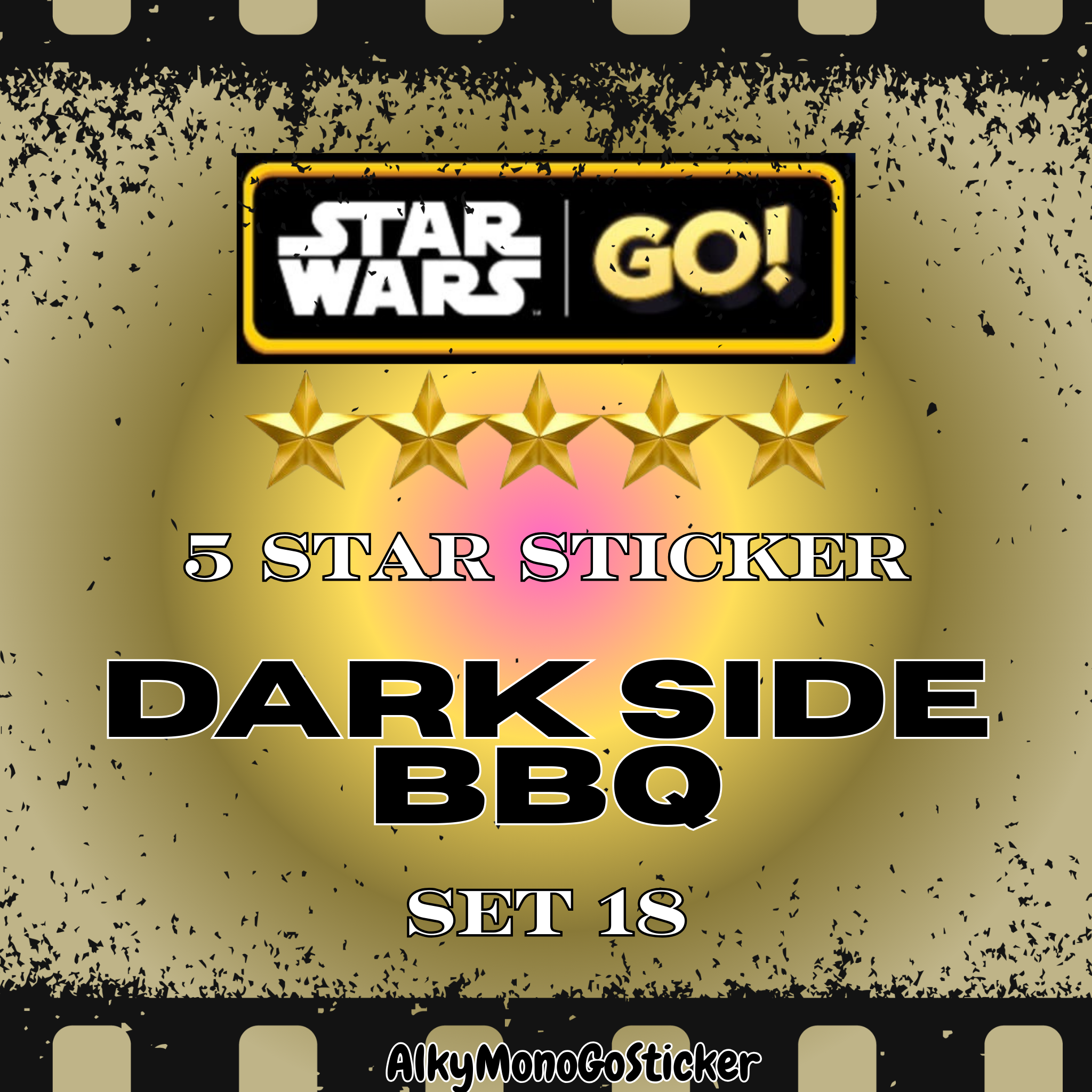 Monopoly Go Sticker - DARK SIDE BBQ - 5🌟 Set 18 – ALKYMonoGoSticker